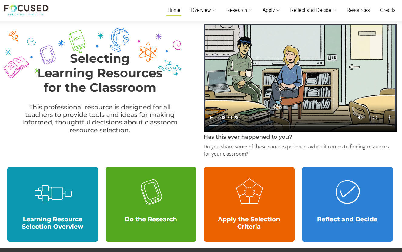 Focused Education - Selecting Learning Resources for the Classroom
